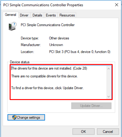 How to fix missing driver issue within Device Manager