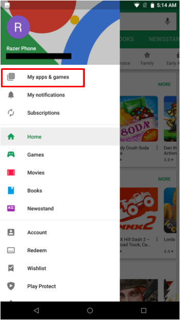 How to manually update apps on the Razer Phone