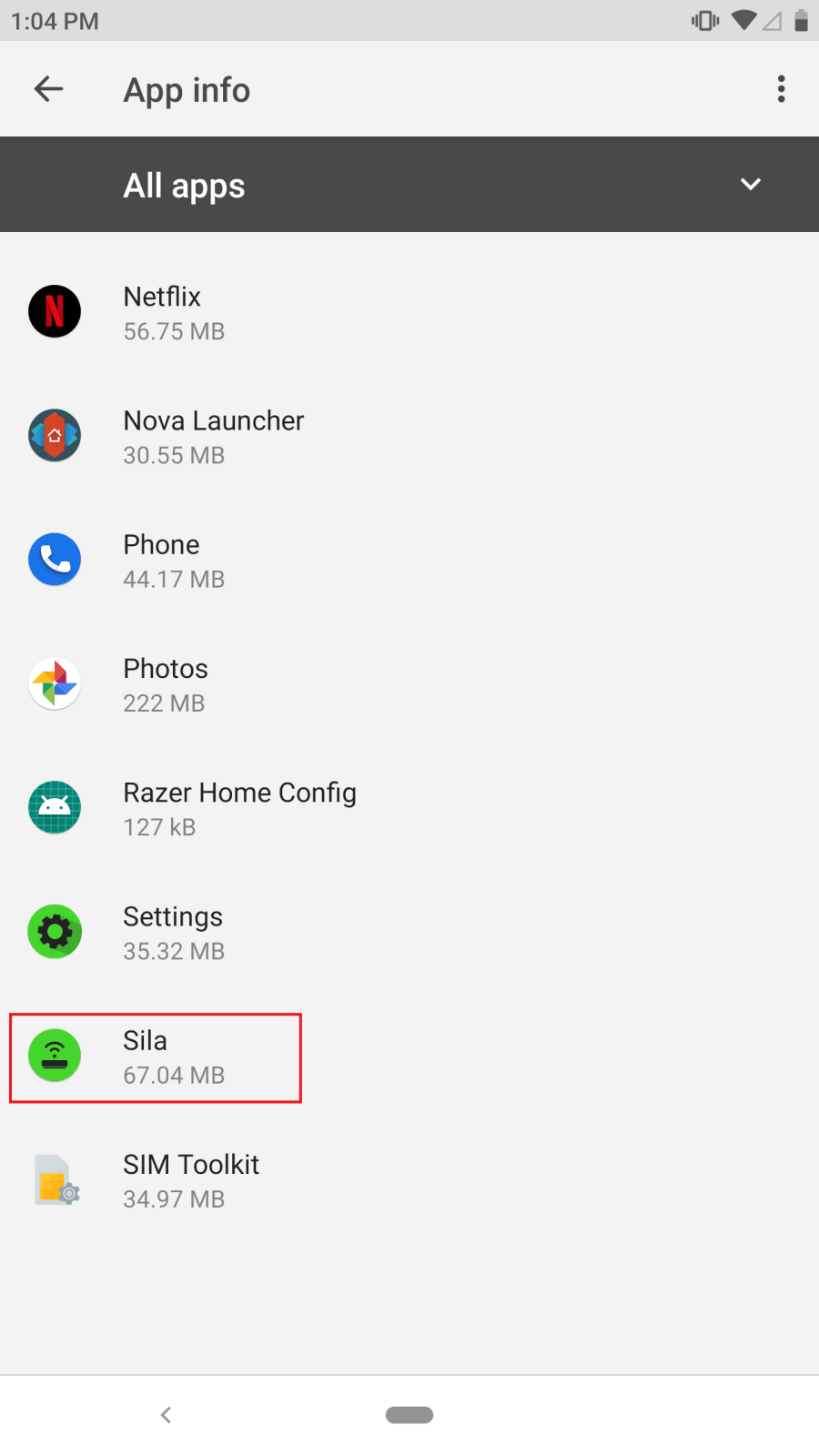 How to uninstall an app from the Razer Phone
