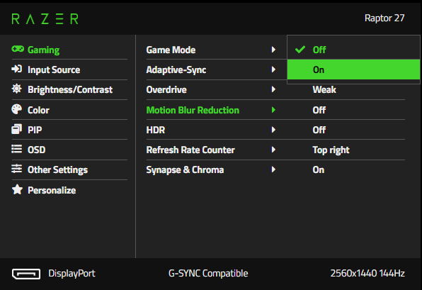 Razer Raptor 27 | RZ39-0276 Support & FAQs