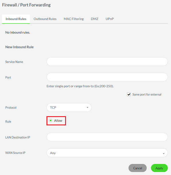 How to set up Port Forwarding in the Razer Sila