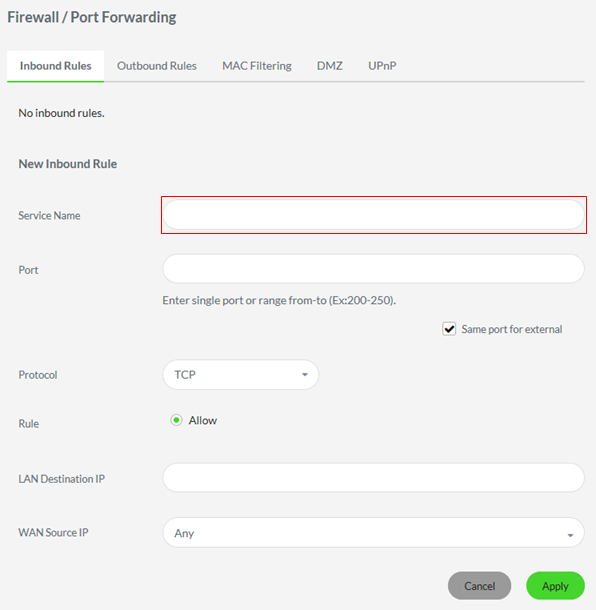 How to set up Port Forwarding in the Razer Sila