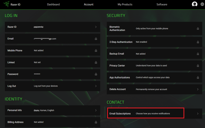 How to manage emails that you receive from Razer