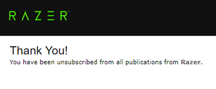 How to manage emails that you receive from Razer