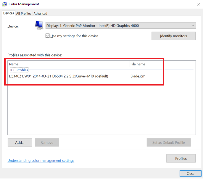 How to backup and restore custom color profile on the Razer Blade