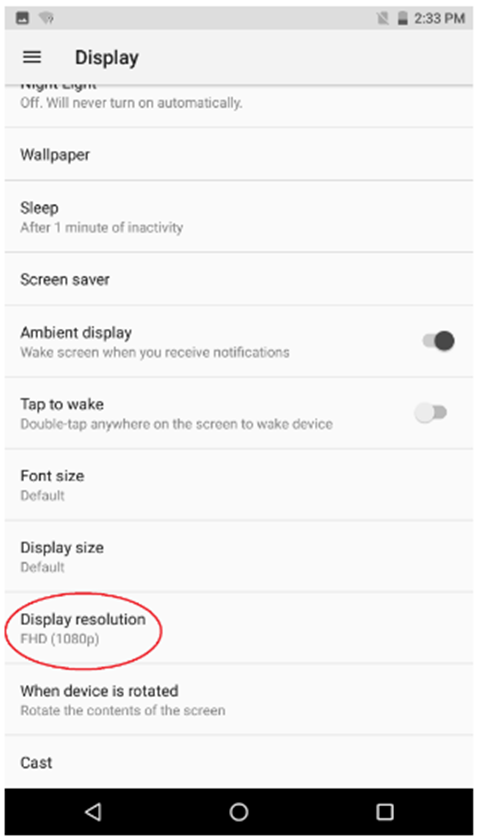 How to adjust the Display Resolution on the Razer Phone