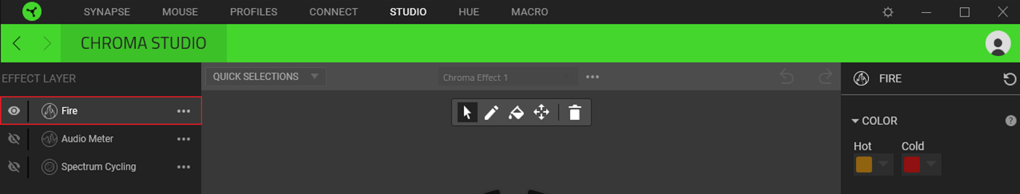 How to remove a Chroma effect on Razer Synapse 3