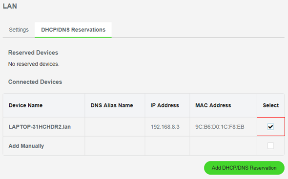 How to set up a static internet protocol (IP) address on the Razer Sila
