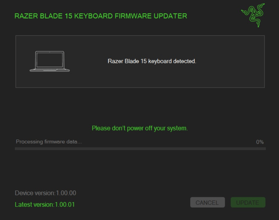 Razer Blade 15" Advanced Model Keyboard Firmware Updater | RZ09-03017 ...