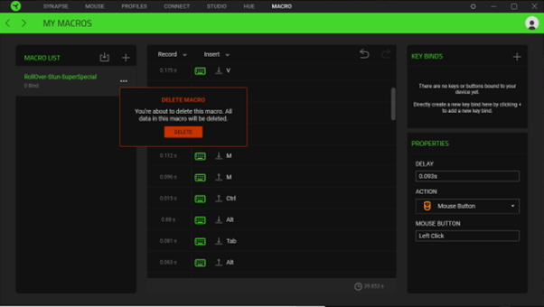 How to create macros on a Razer Mouse