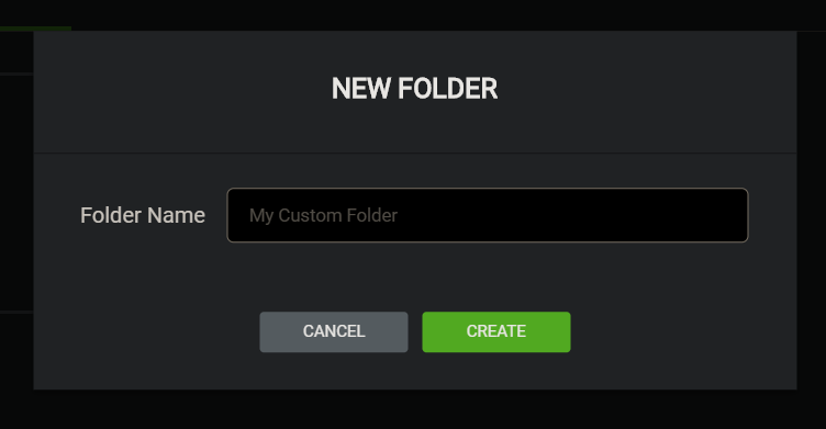 How to create a folder