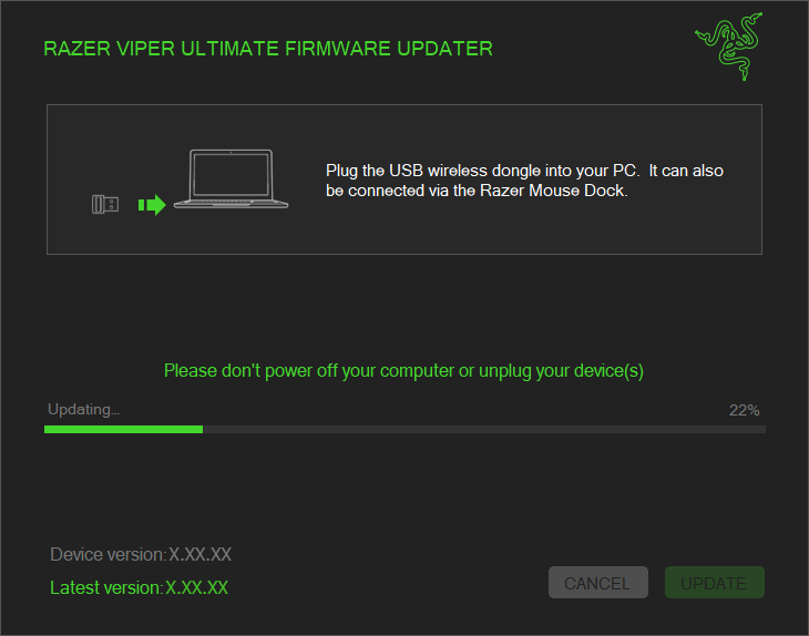 Razer Viper Ultimate Firmware Updater | RZ01-03050