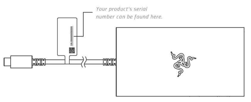 How to find the serial, product, or part number on a Razer device
