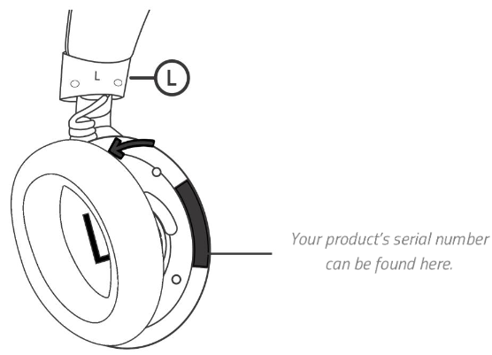 How to find the serial, product, or part number on a Razer device