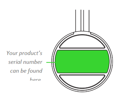 How to find the serial, product, or part number on a Razer device