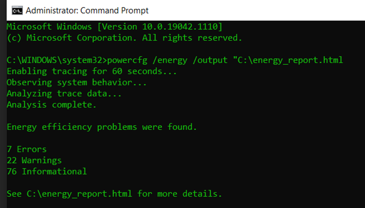 How to get a Battery Report and create an Energy Report from a Razer Blade