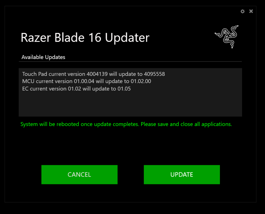 Razer Blade 16" (2023) Firmware Updater | RZ09-0483x