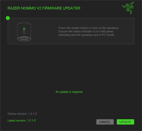 Razer Nommo V2 Firmware Updater | RZ05-0475