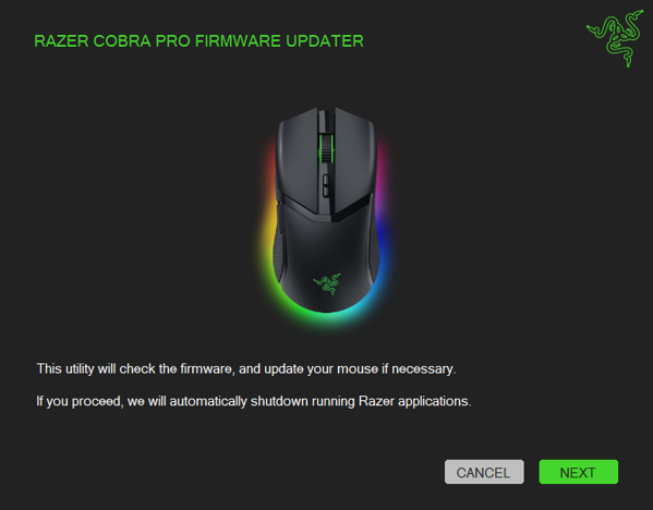 Razer Cobra Pro Firmware Updater | RZ01-0466