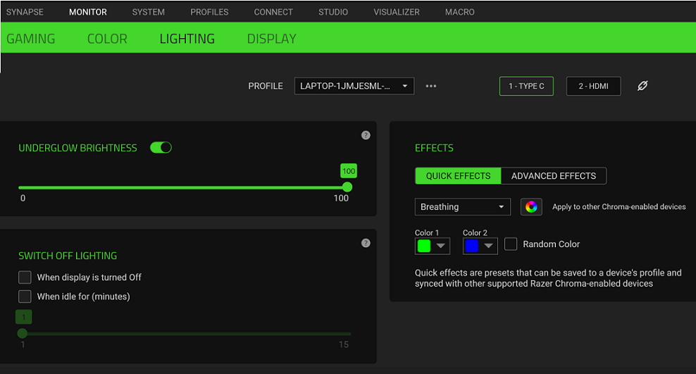How to sync the lighting of multiple monitors with Razer Synapse