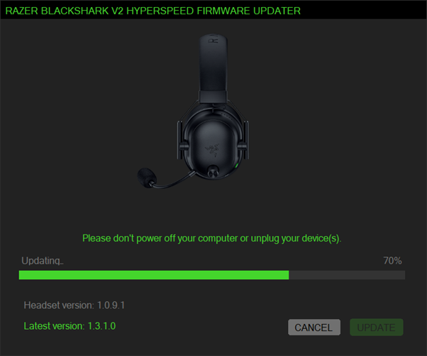 Razer BlackShark V2 HyperSpeed Firmware Updater | RZ04-0496