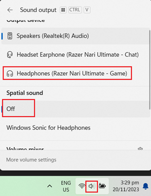 Razer Synapse 3 UI changes for Razer headsets before 2020