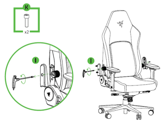 How to disassemble the Razer Iskur V2 gaming chair