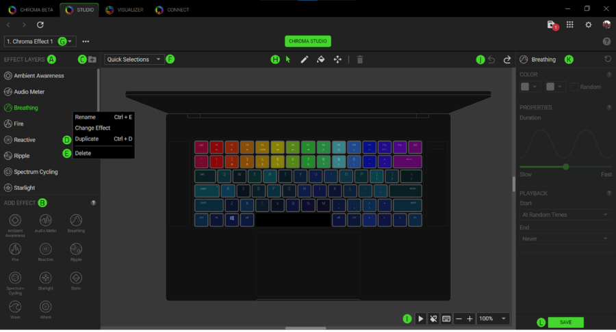 How to use Chroma Studio on Razer Chroma App