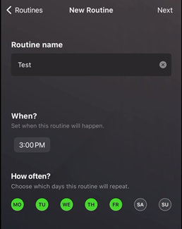 How to set up Routines for your home lightings in the Gamer Room App