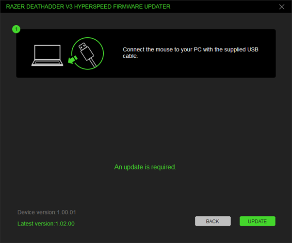 Razer DeathAdder V3 HyperSpeed Firmware Updater | RZ01-05140