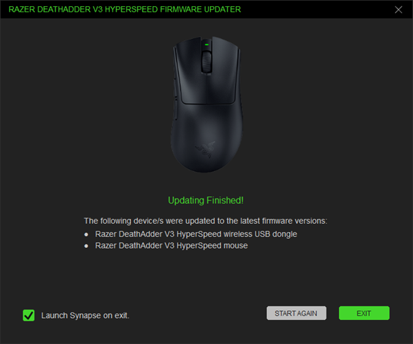 Razer DeathAdder V3 HyperSpeed Firmware Updater | RZ01-05140