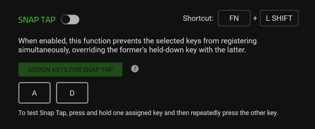 What is Razer Snap Tap Mode and how to enable it