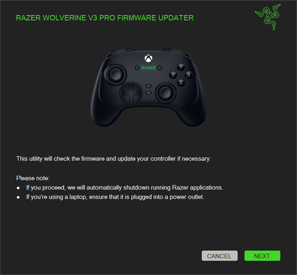 Razer Wolverine V3 Pro Firmware Updater | RZ06-0520 Razer Wolverine V3 Pro Firmware Updater | RZ06-0520