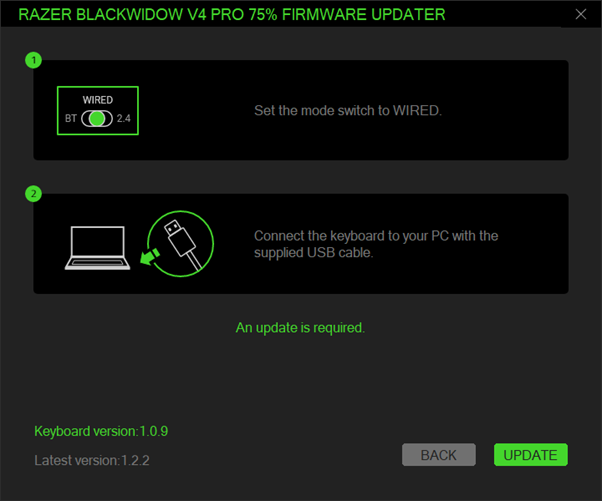 Razer BlackWidow V4 Pro 75% Firmware Updater | RZ03-0513