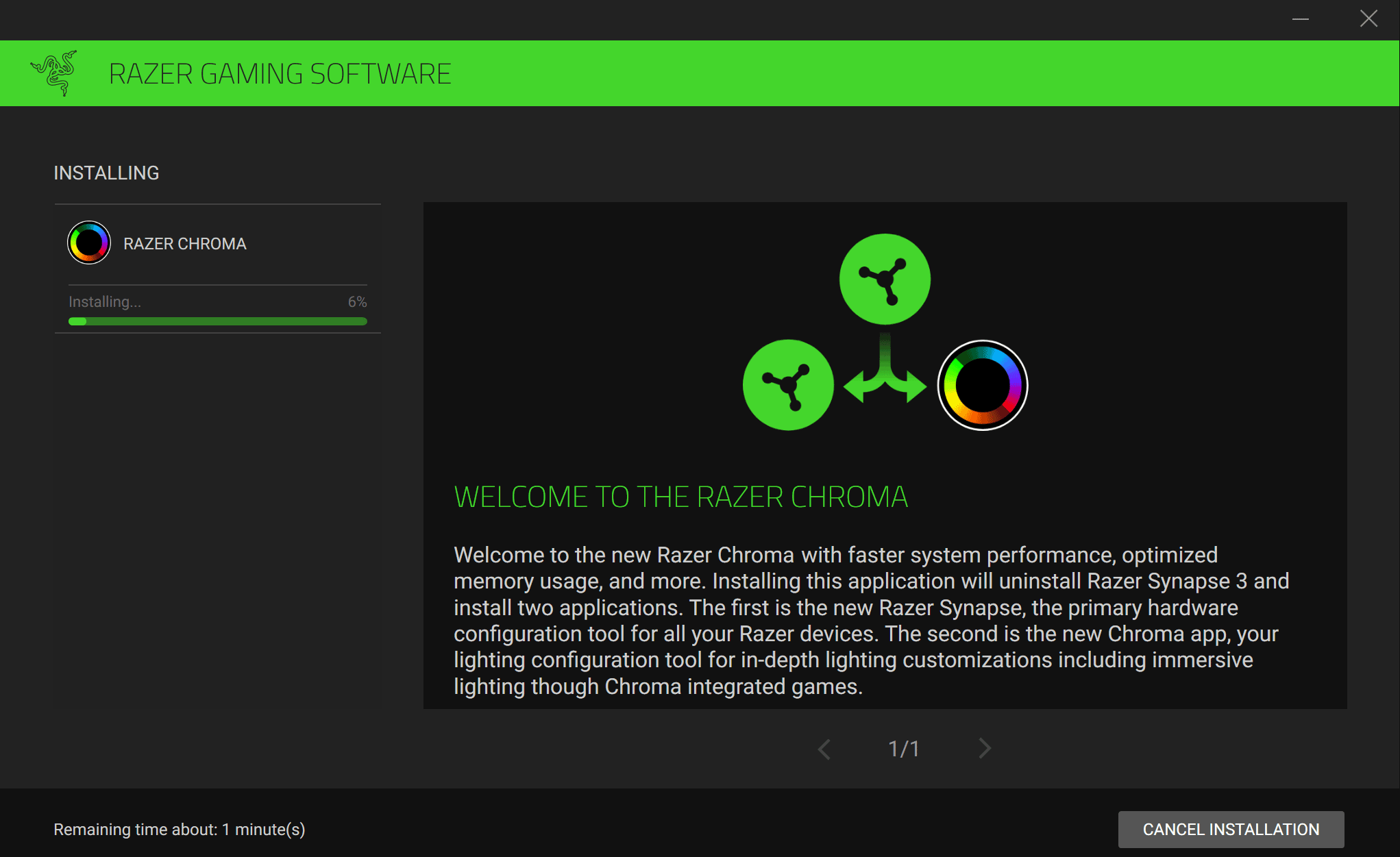 How to install or upgrade the Razer Chroma App