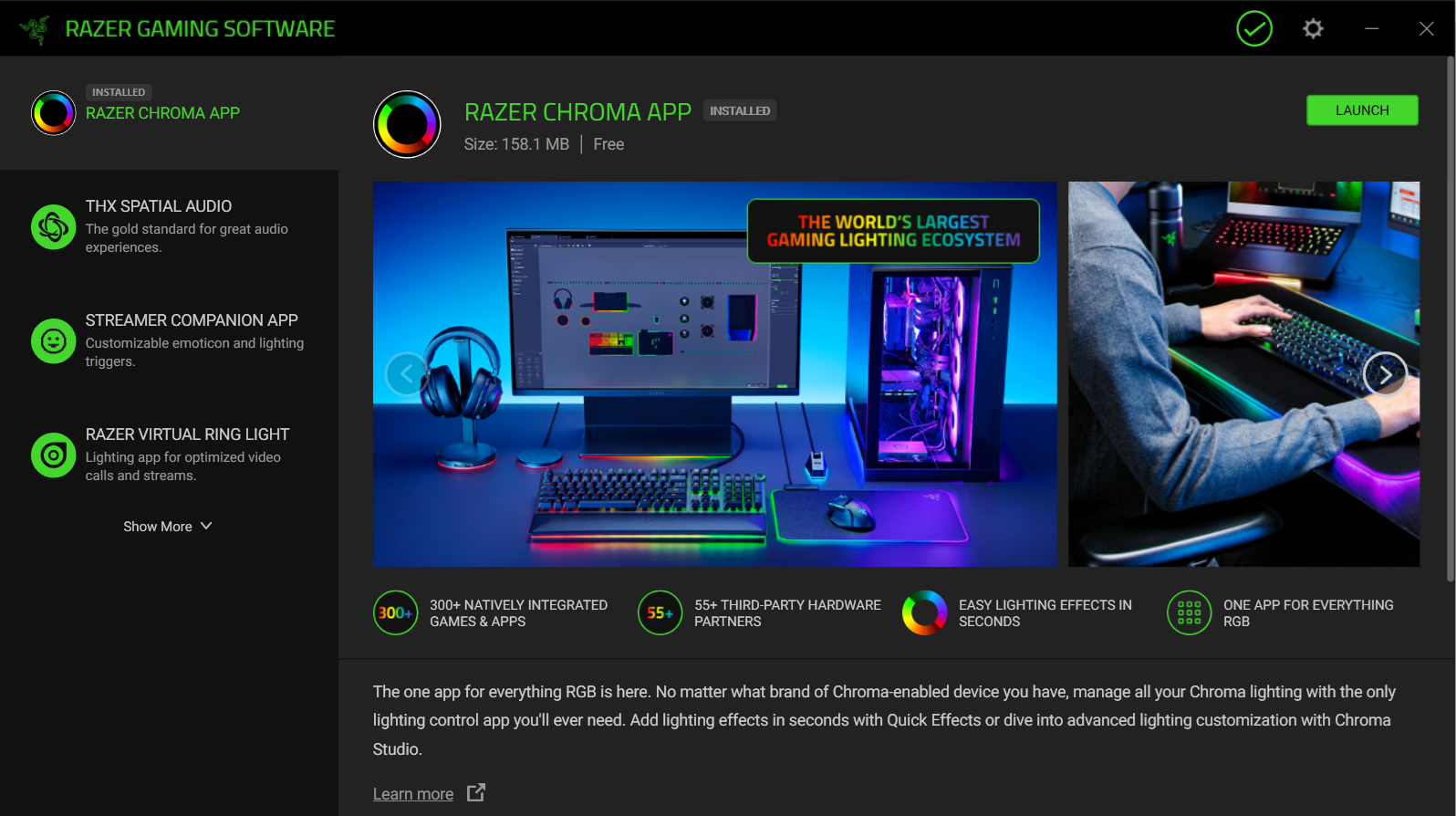 How to install or upgrade the Razer Chroma App