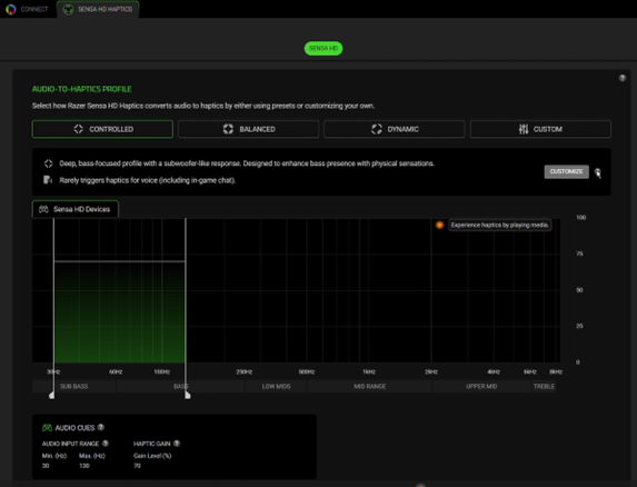 How to activate Razer Sensa HD Haptics