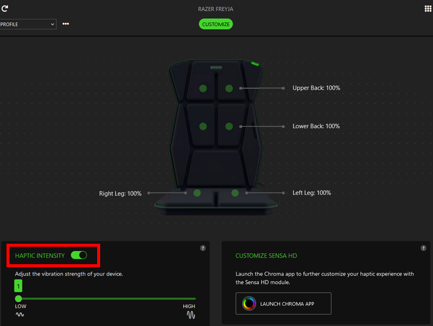 How to activate Razer Sensa HD Haptics