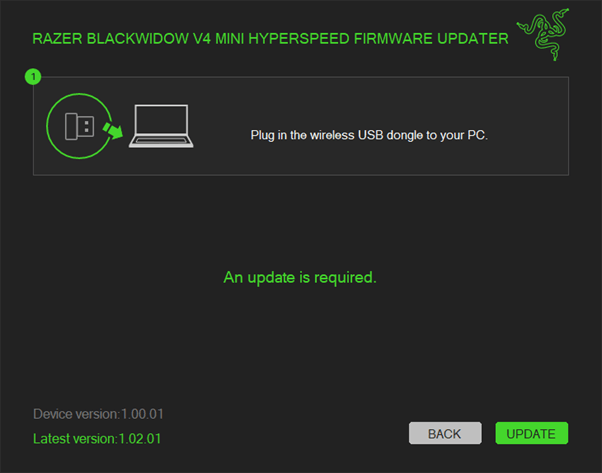 Razer BlackWidow V4 Mini HyperSpeed Firmware Updater | RZ03-0515