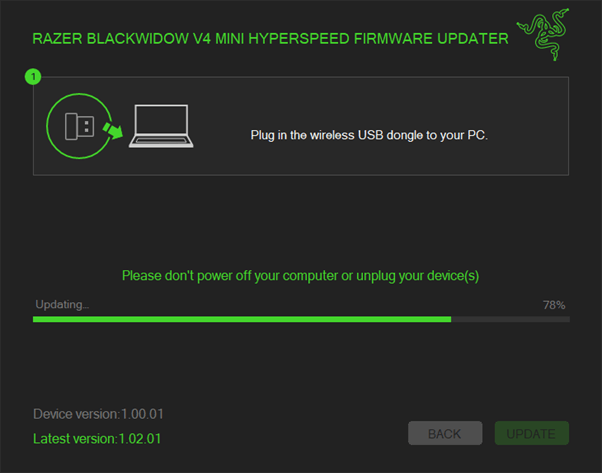 Razer BlackWidow V4 Mini HyperSpeed Firmware Updater | RZ03-0515