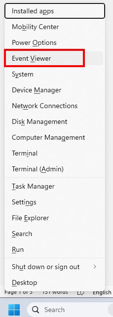 How to use the Windows Event Viewer tool