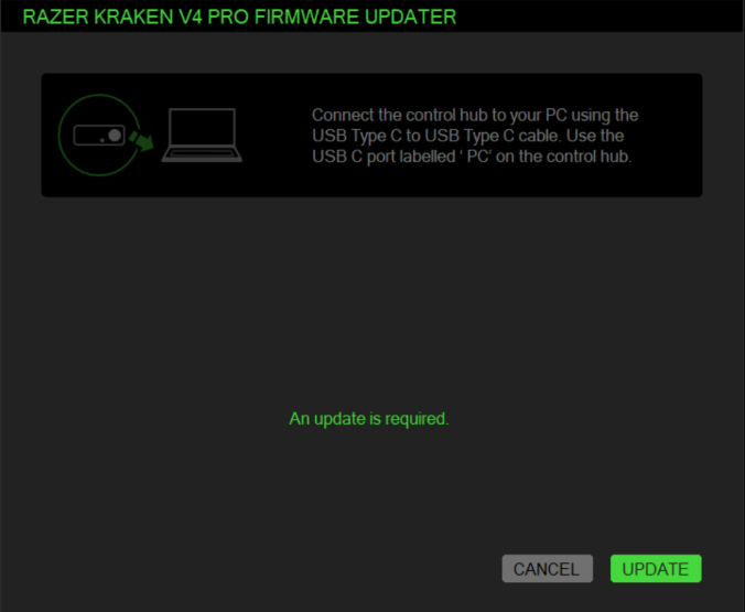 Razer Kraken V4 Pro Firmware Updater | RZ04-0516