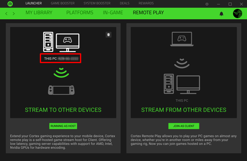 How to set up Remote Play on Razer Cortex 11