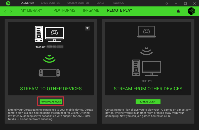 How to set up Remote Play on Razer Cortex 11