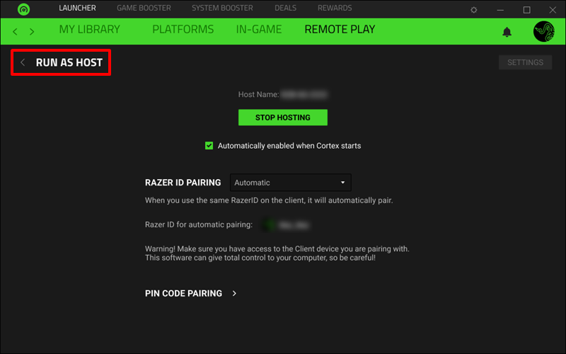 How to set up Remote Play on Razer Cortex 11