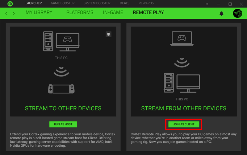 How to set up Remote Play on Razer Cortex 11