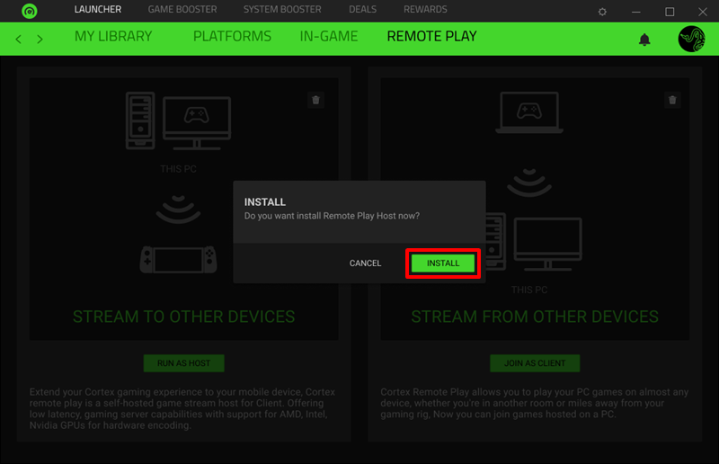 How to set up Remote Play on Razer Cortex 11