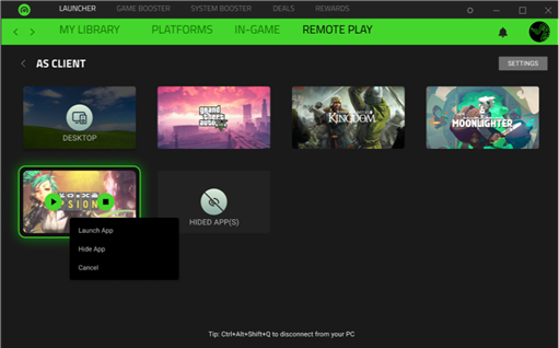 How to set up Remote Play on Razer Cortex 11