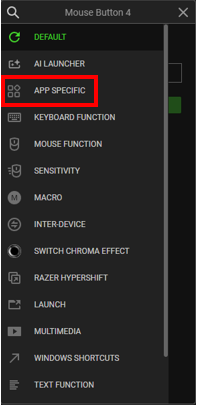 How to assign app-specific button mappings to your Razer Pro Click V2 mouse