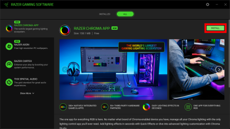 How to reinstall Razer Chroma App